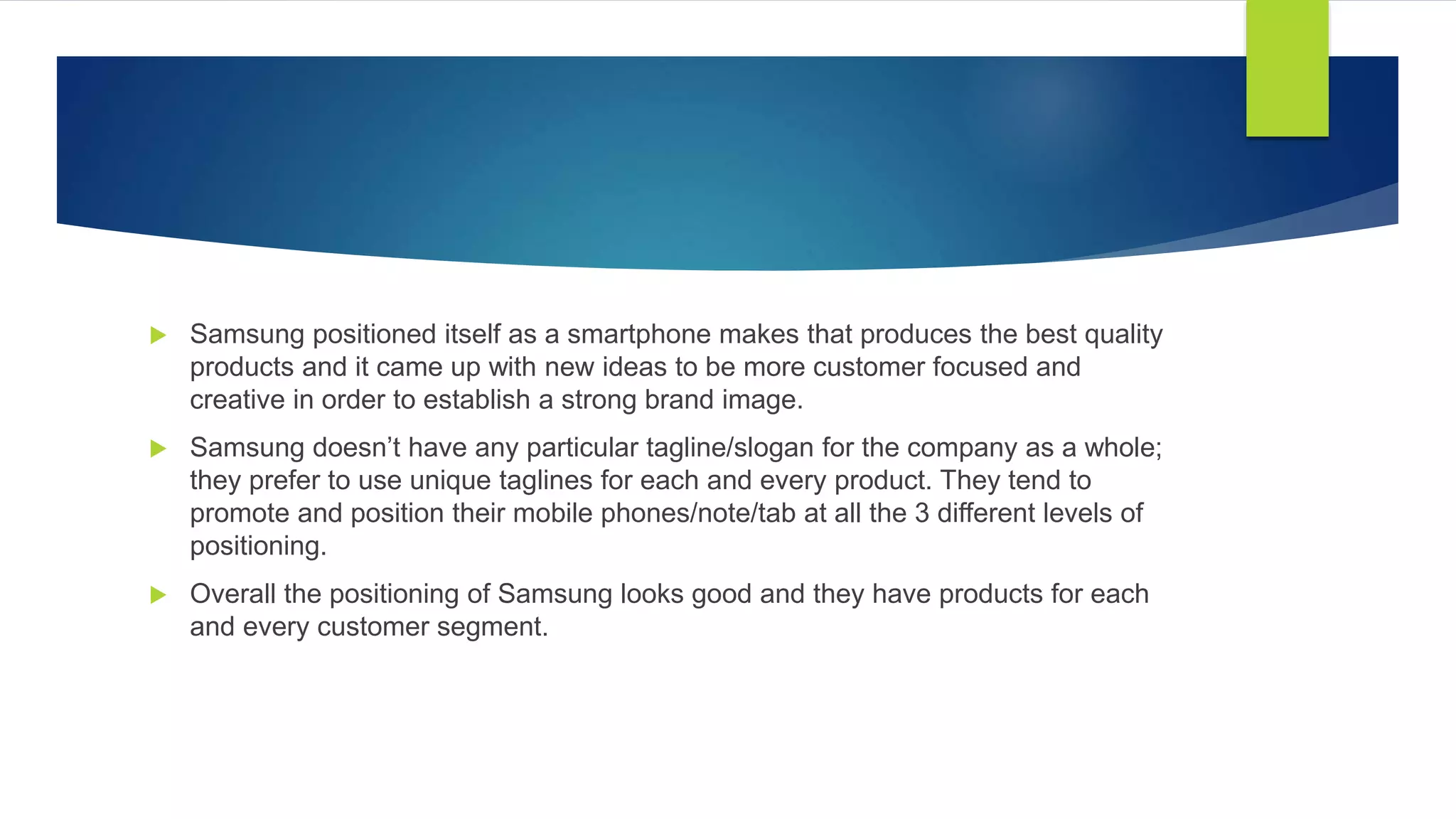 Samsung Segmentation Targeting And Positioning Pptx Phone Services