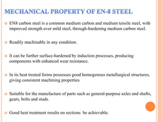 STUDY OF MICRO STRUCTURE OF HEAT TREADTED EN8 STEEL | PPTX