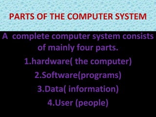 basics of the computer system part -1 | PPT | Desktops | Computing