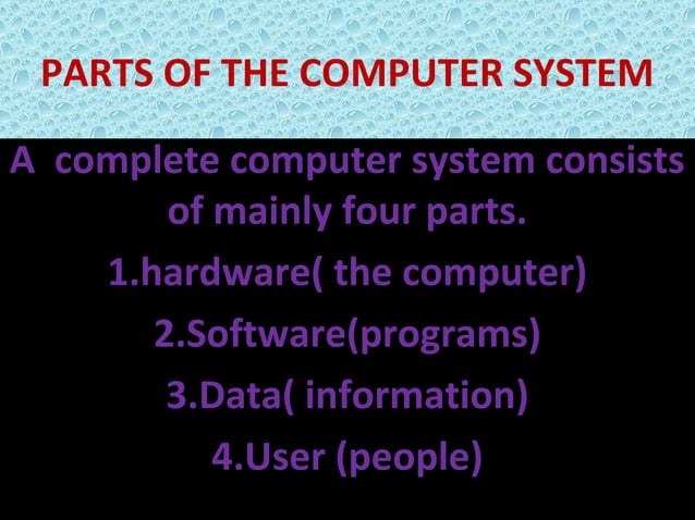 basics of the computer system part -1 | PPT