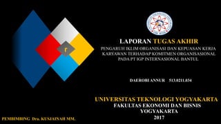 CONTOH TUGAS AKHIR/SKRIPSI PRODI MSDM 2017 | PPTX
