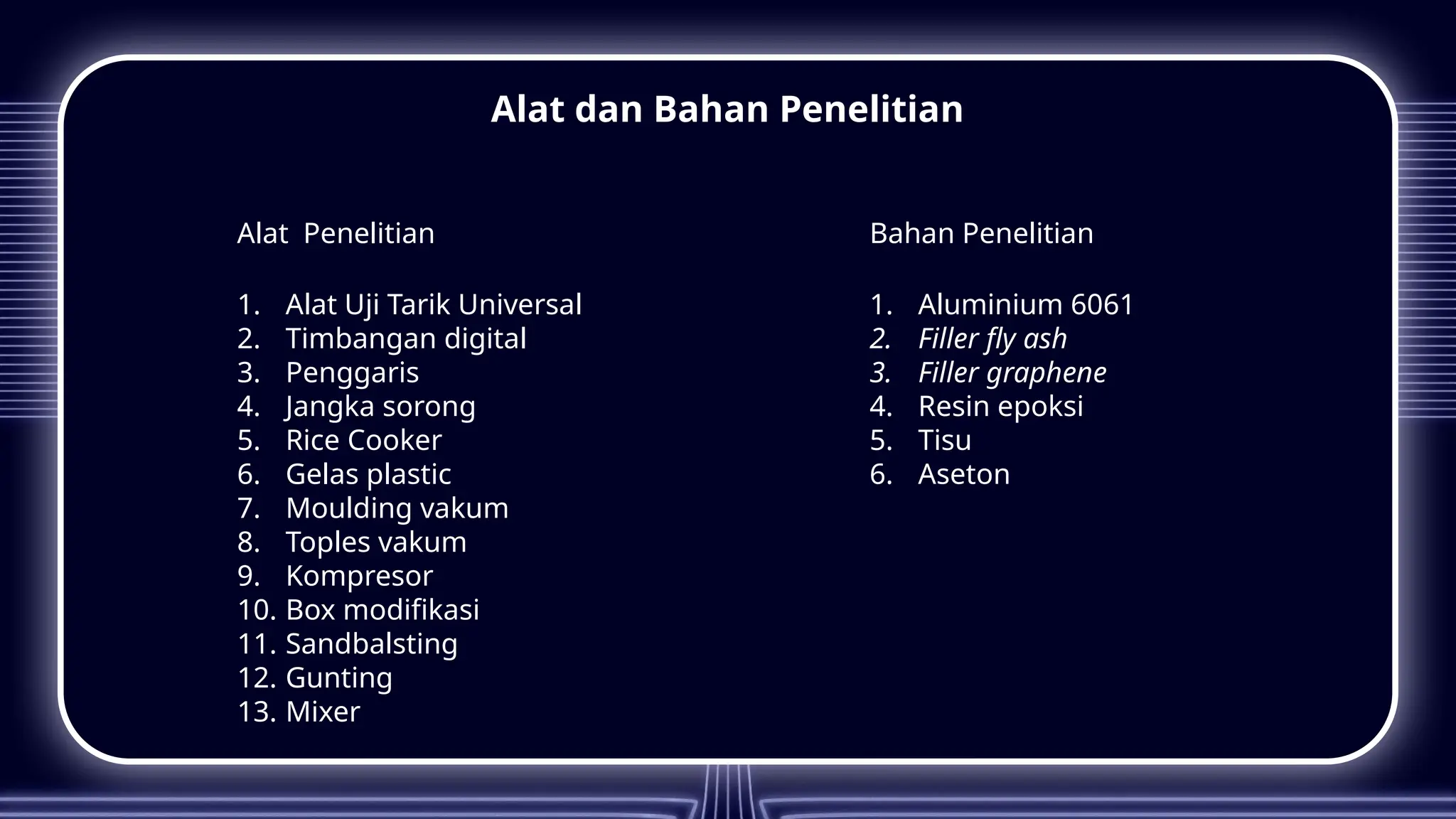 PPT TA AGIL ADITYA pengaruh kandungan filler partikel fly ash dan ...