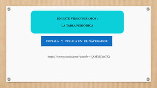 power point tabla periodica basica octavo basico. | PDF