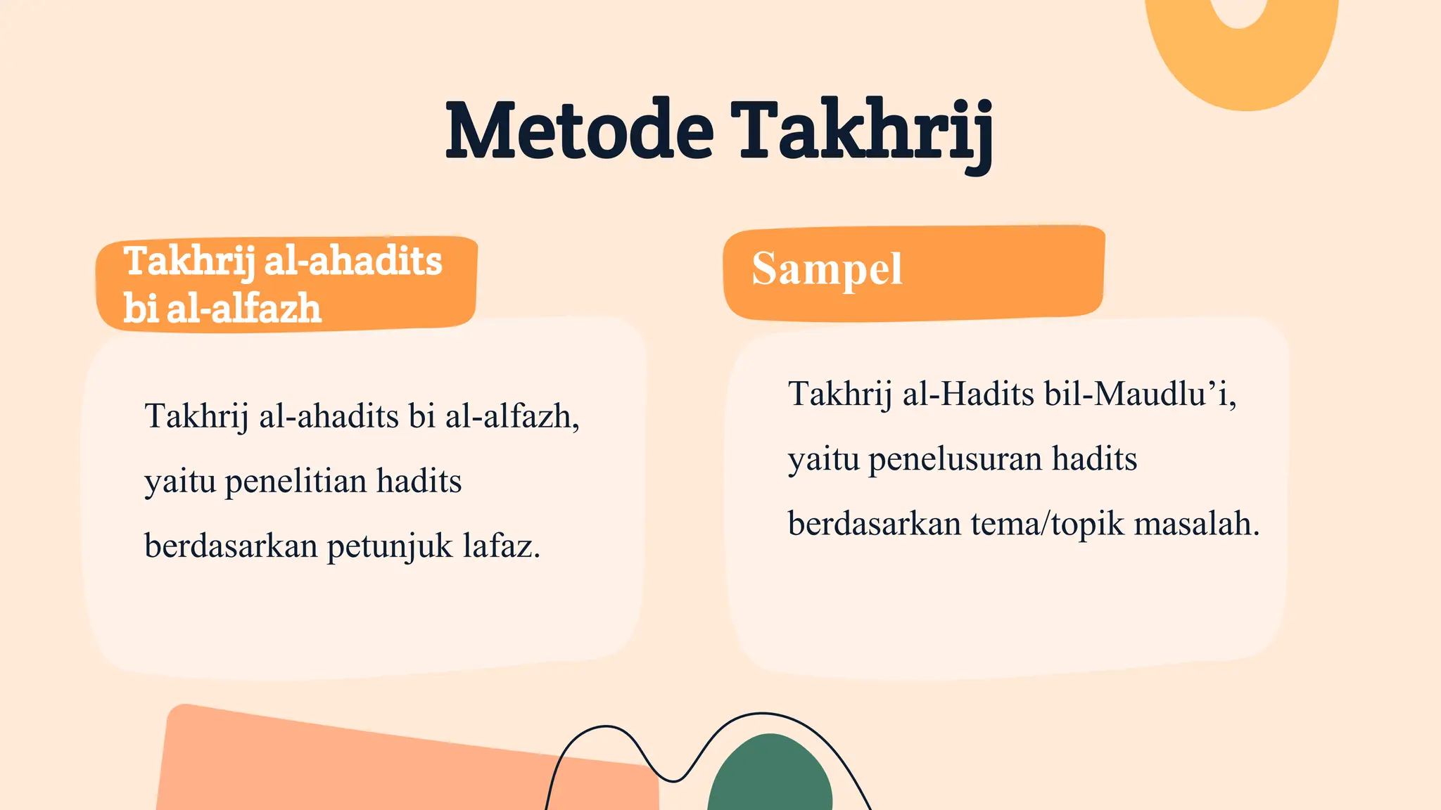 PPT takhrij bisa digunakan sebagai referensi | PPT