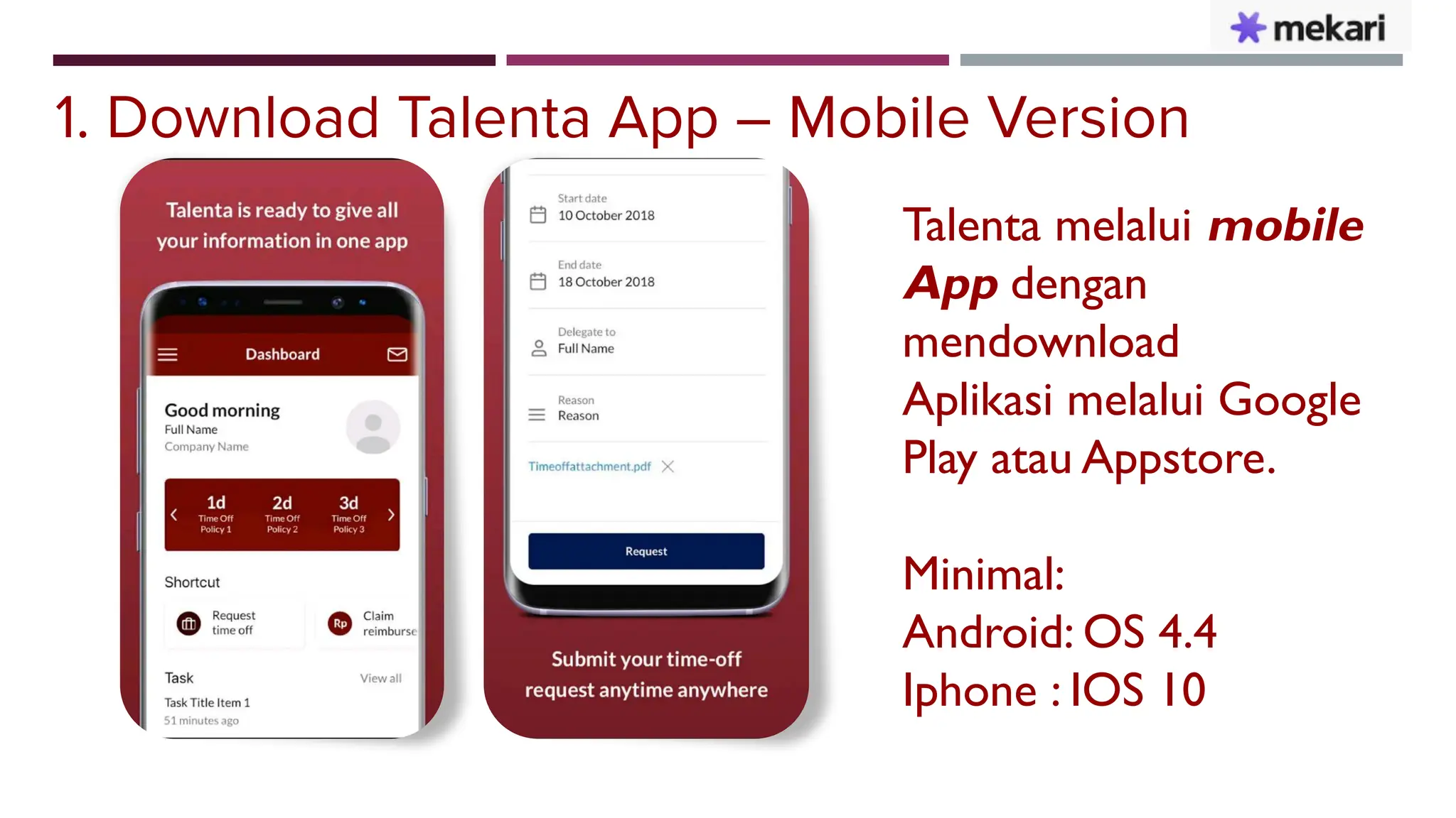 PPT Talenta for employee and guidance for user | PDF