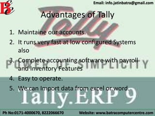 Presentation On Tally by Batra Computer Centre | PPT