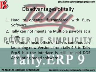 Presentation On Tally by Batra Computer Centre | PPT