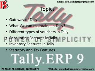 Presentation On Tally by Batra Computer Centre | PPT