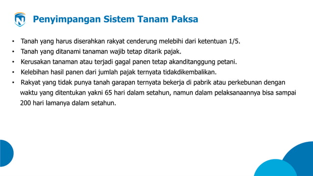 ppt tanam paksa dan pelajaran sejarah lainnya | PPT
