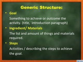 PROCEDURE TEXT | PPT