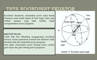PPT tata koordinat equator astronomi IPA | PPTX