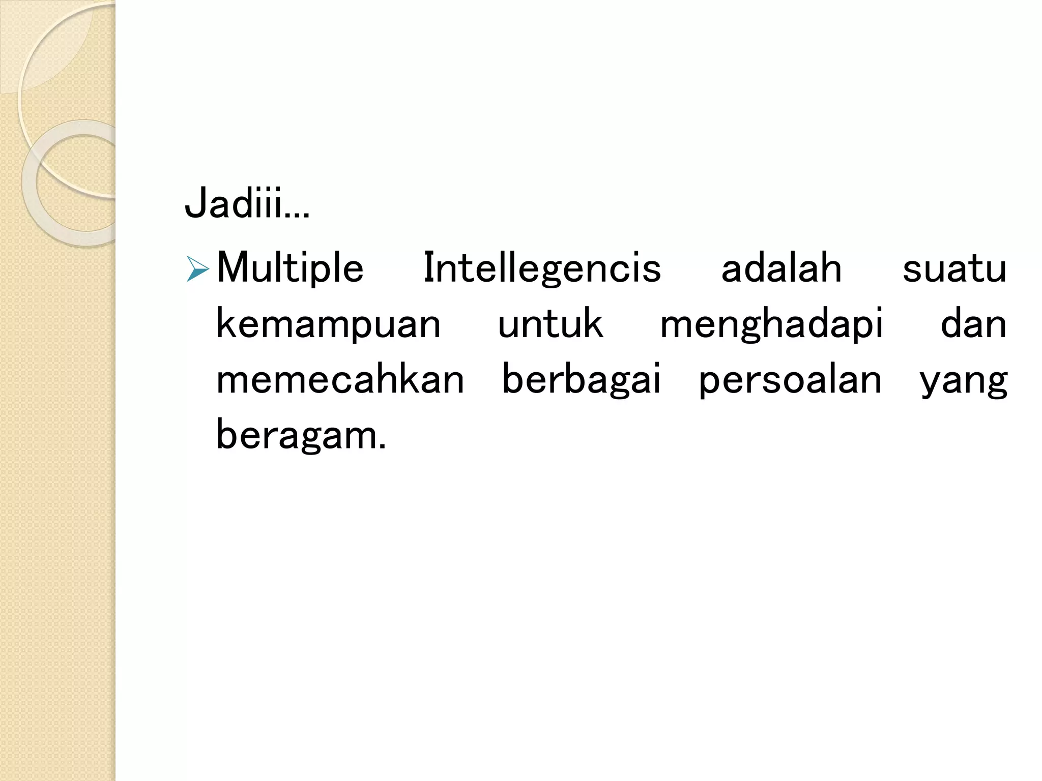 Multiple Intelegences | PPTX