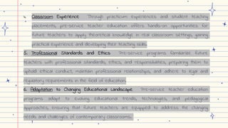 Teacher Education: Pre Service CONCEPT AND IMPORTANCE | PPTX