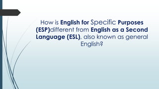 Teaching english for specific purposes | PPT