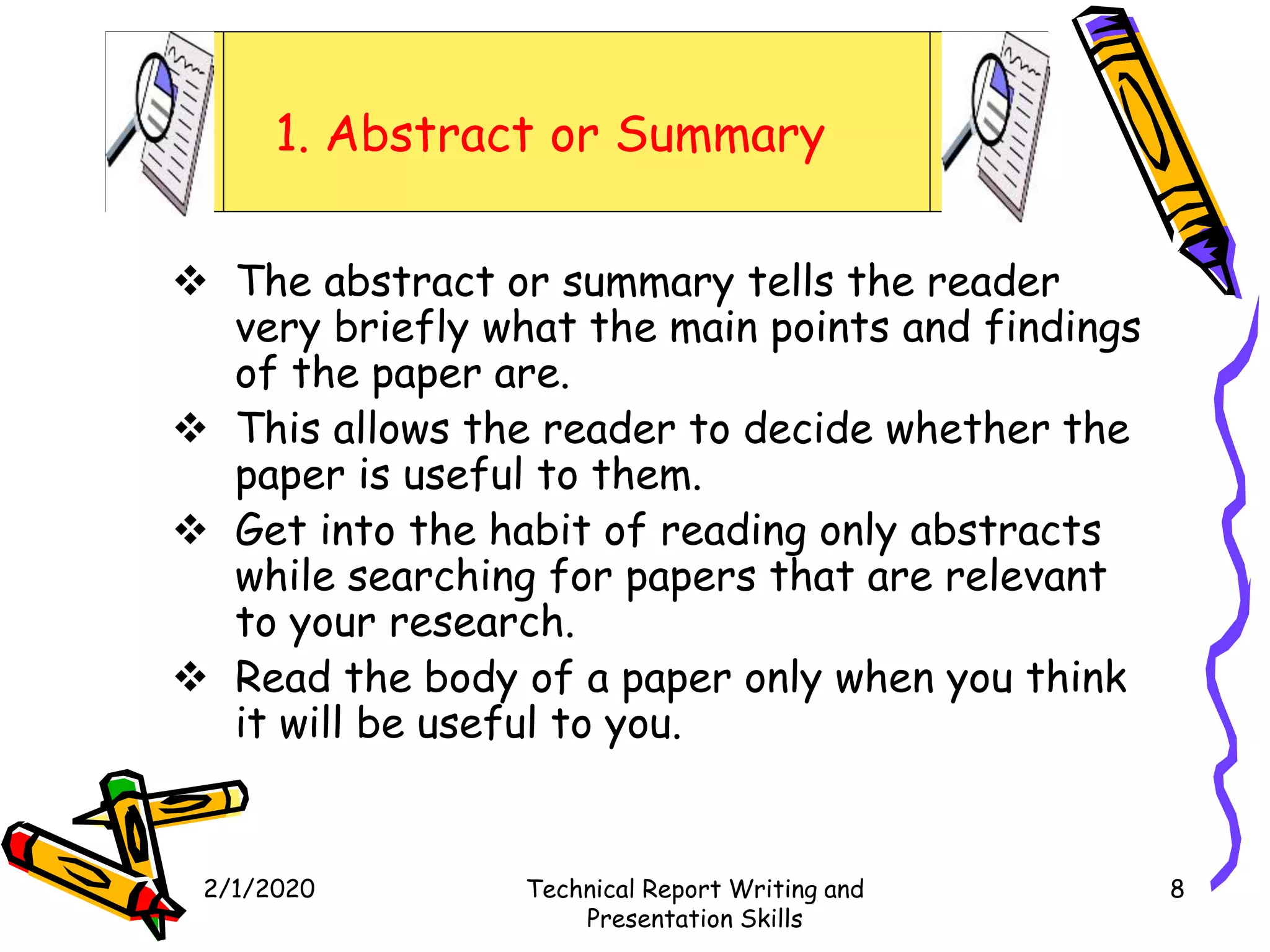 Component of research report | PPTX