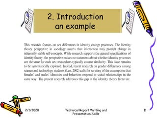 Component of research report | PPTX
