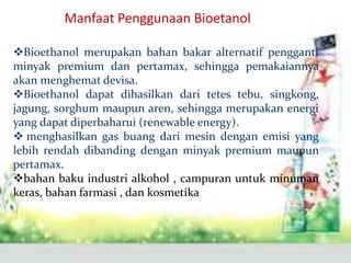 Pemanfaatan Nira Aren sebagai Bahan Bakar Bioetanol | PPTX