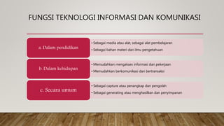 Ppt teknologi informasi dan komunikasi | PPTX