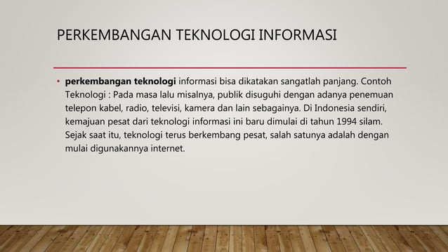 Ppt teknologi informasi dan komunikasi | PPTX