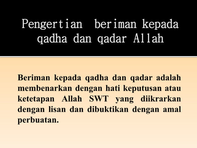 powerpoint qadha qadar | PPTX