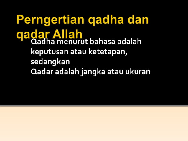 powerpoint qadha qadar | PPTX