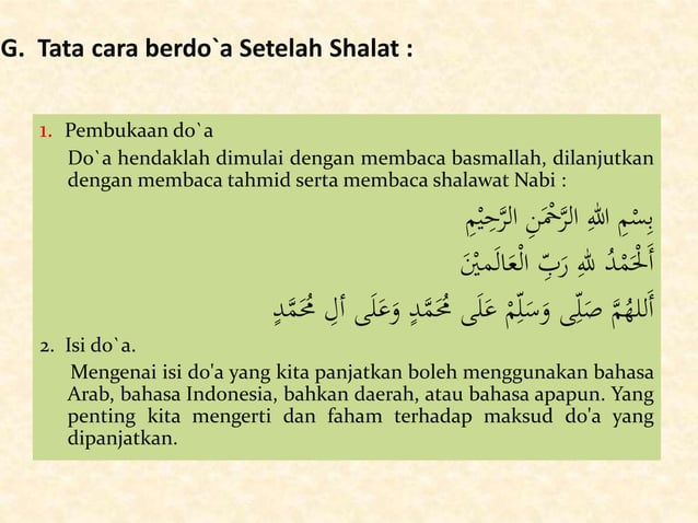 Ppt dzikir dan doa setelah sholat | PPTX