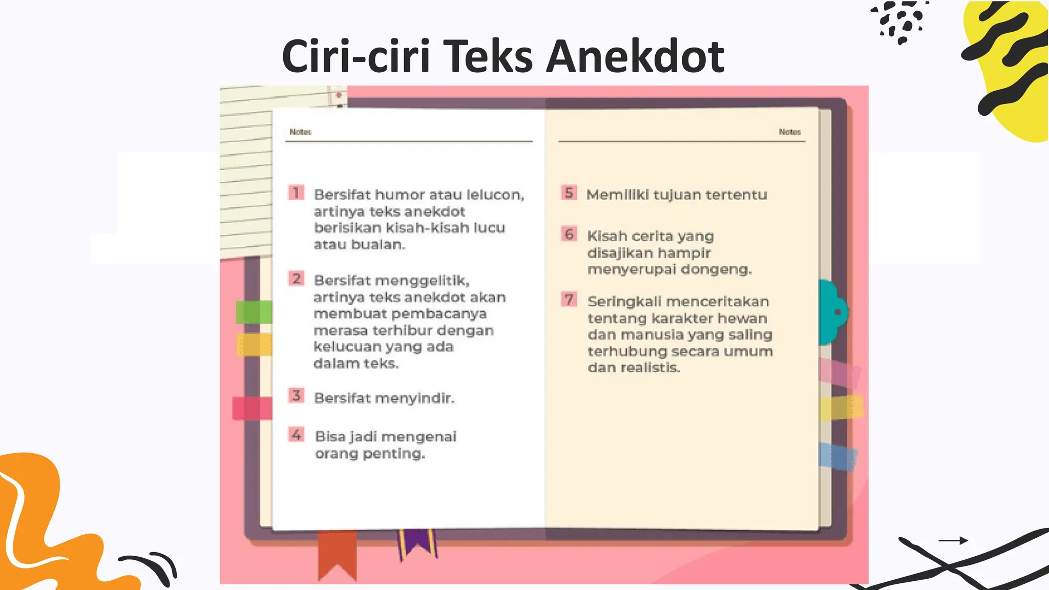 PPT TEKS ANEKDOT (1).pdf Pengertian. ciri-ciri, jenis, struktur | PDF