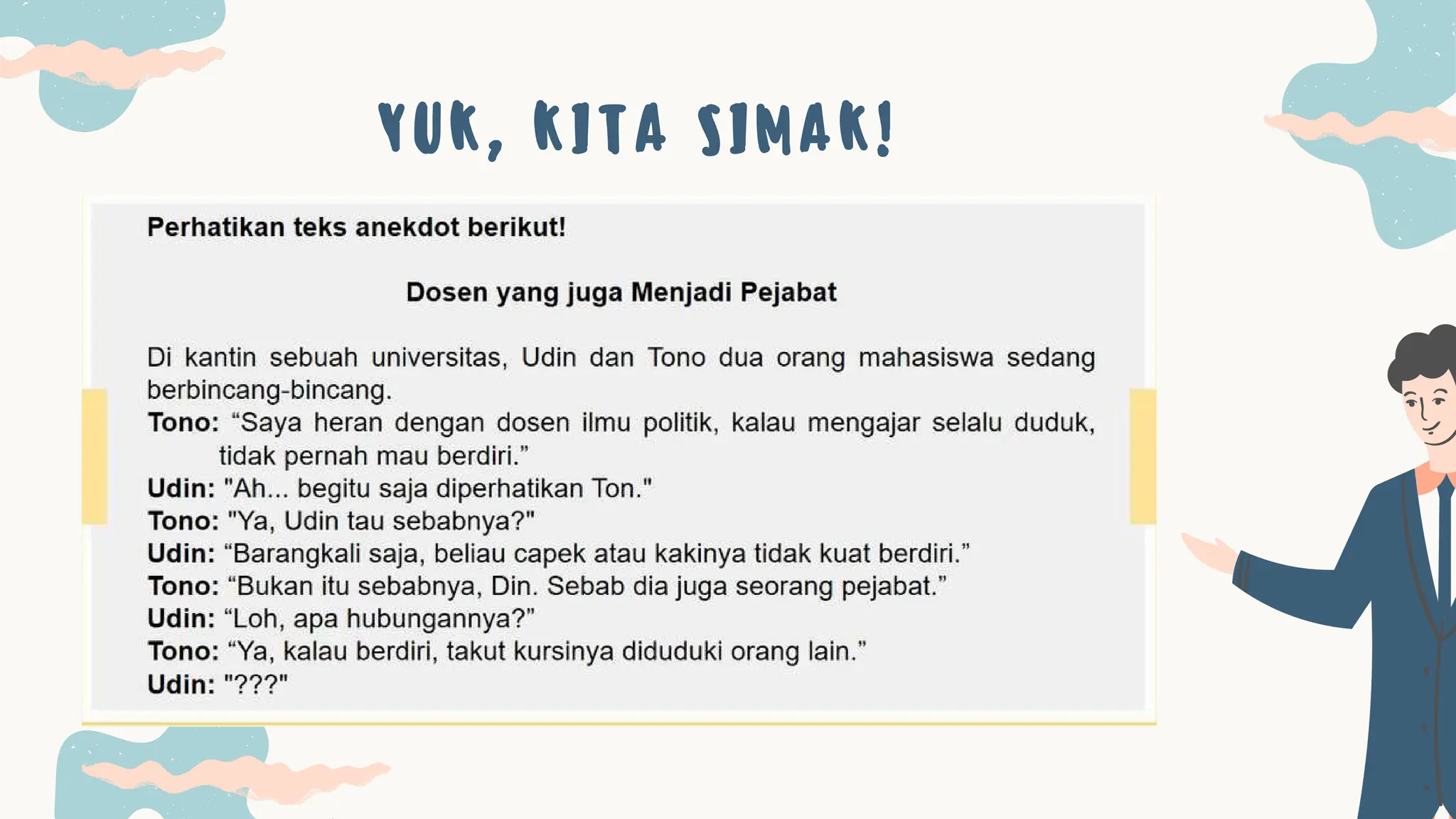 TEKS ANEKDOT KELAS X KURIKULUM MERDEKA BELAJAR | PDF