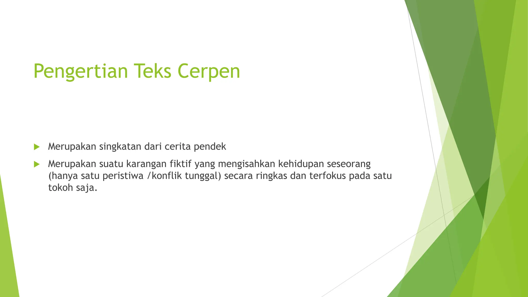 PPT Teks Cerpen tentang pengertian dan unsur unsur .ppt