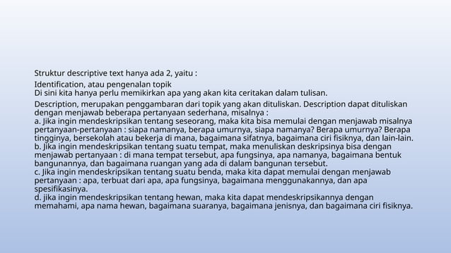 PPT TEKS DESCRIPTIVE MAPEL BAHASA INGGRIS.pptx