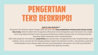 PPT TEKS DESKRIPSI SMPN MALANG DESKRIPSI | PPT