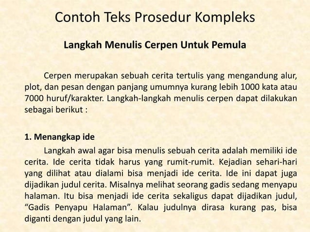 Ppt teks prosedur komplek | PPTX