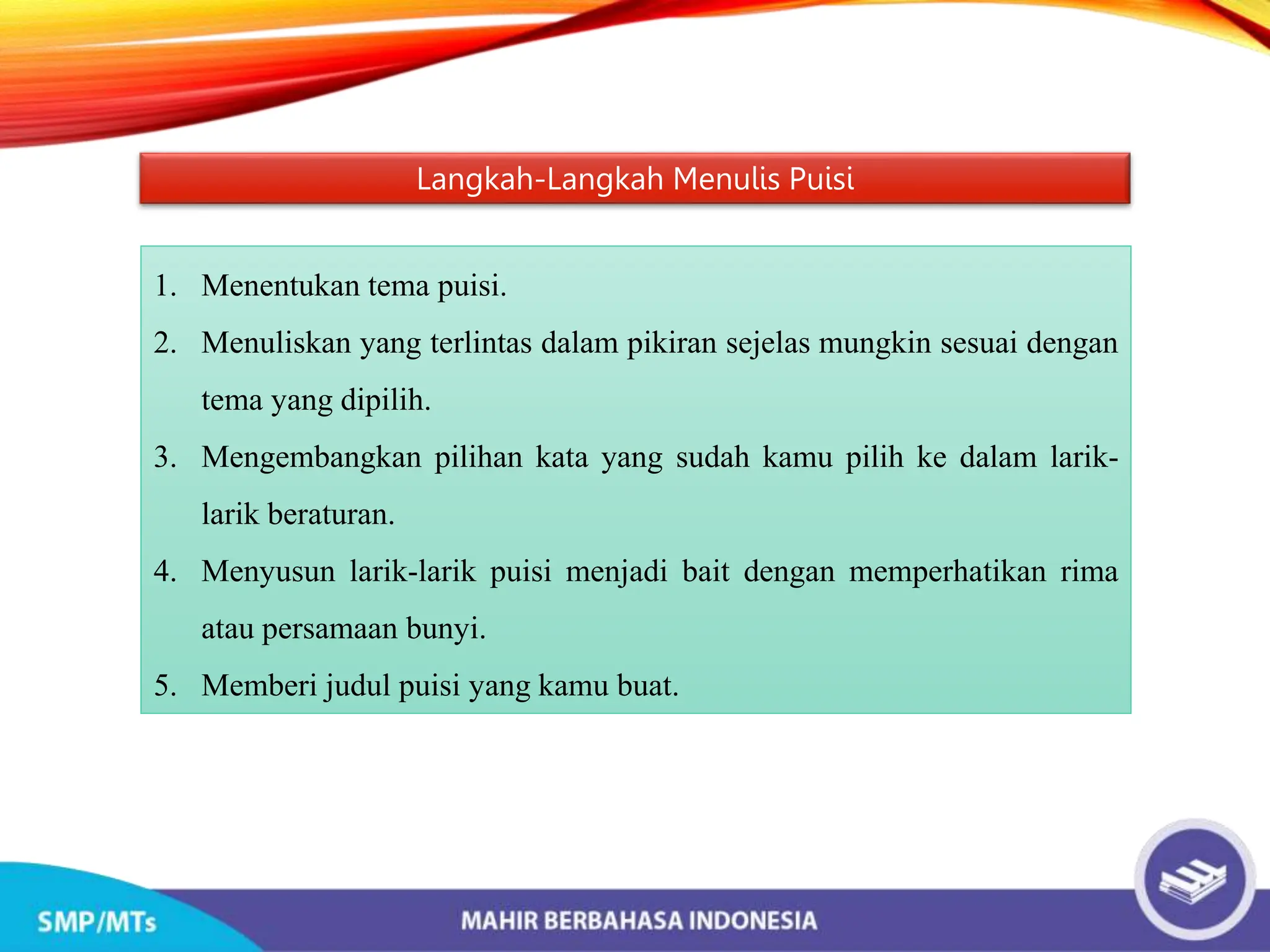 PPT Teks Puisi sebagai bahan ajar di kelas 8 smp | PPTX