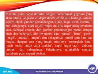 PPT Teks Puisi sebagai bahan ajar di kelas 8 smp | PPTX