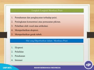 PPT Teks Puisi sebagai bahan ajar di kelas 8 smp | PPTX