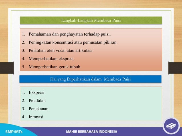PPT Teks Puisi sebagai bahan ajar di kelas 8 smp | PPTX