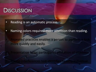 Color Stroop Effects on Students’ Cognitive Ability | PPT