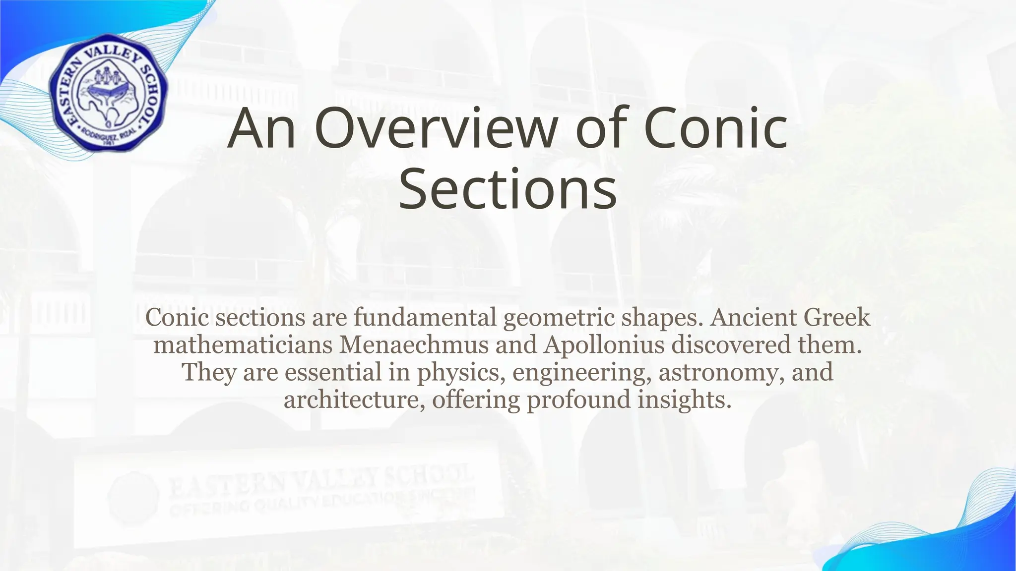 an overview of a conic section and circle | PPTX