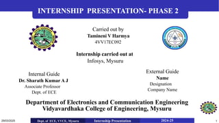 Phase 2 internshp presentation in infosys | PPTX