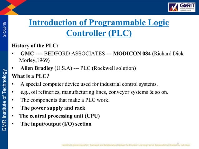 Programmable Logic Controller( PLC ) | PPTX