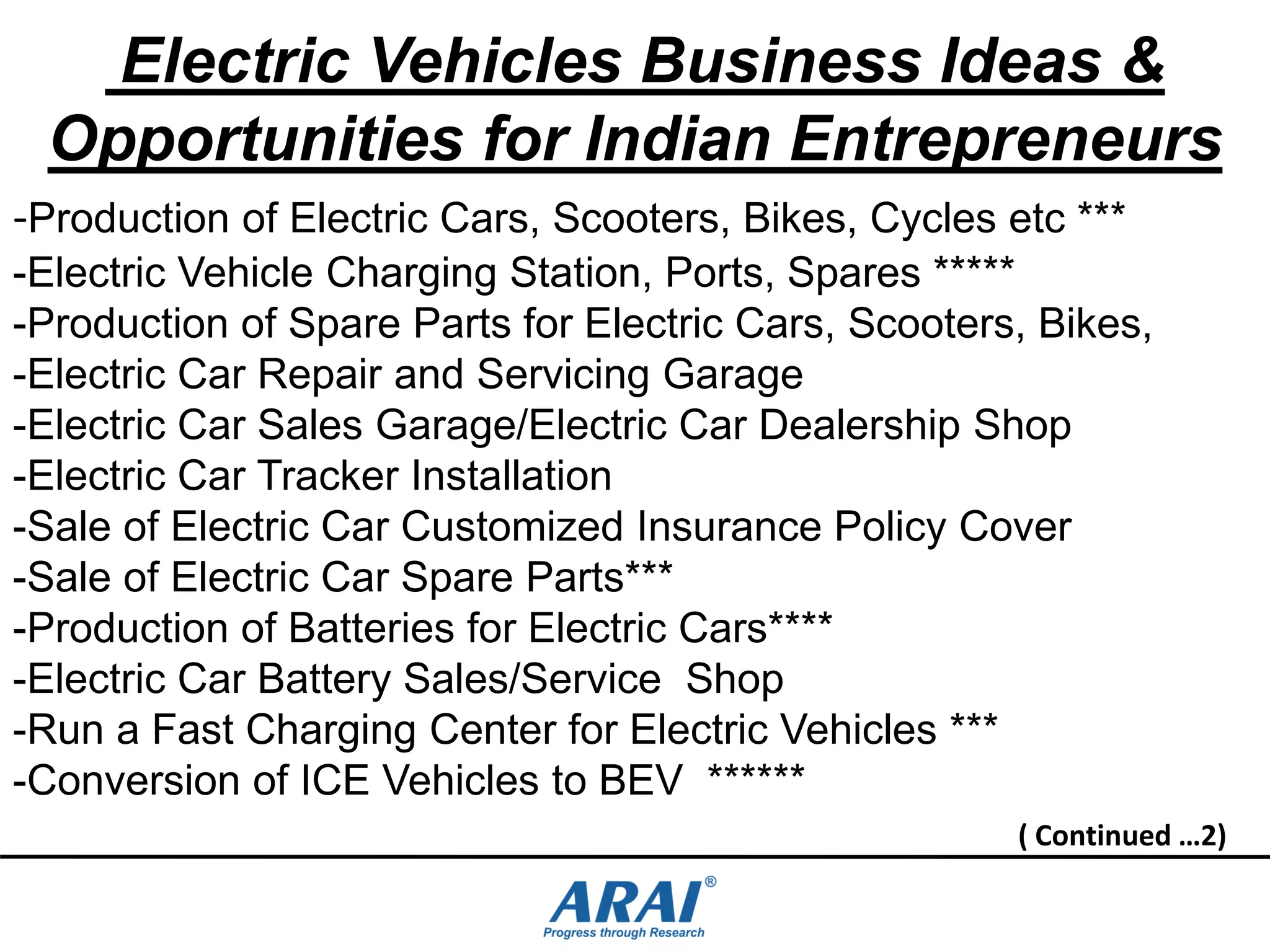 BEV ( Battery Operated Electric Vehicles) PPT | PDF