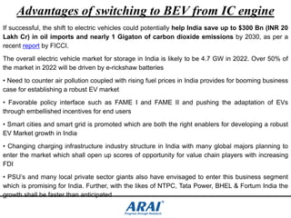 BEV ( Battery Operated Electric Vehicles) PPT | PDF