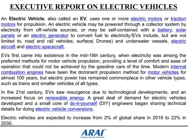 BEV ( Battery Operated Electric Vehicles) PPT | PDF