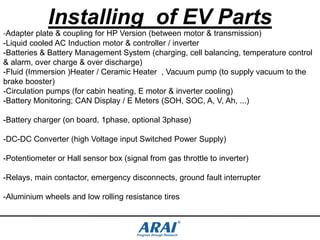 BEV ( Battery Operated Electric Vehicles) PPT | PDF