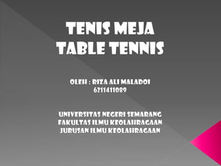 Tennis Meja | PPTX