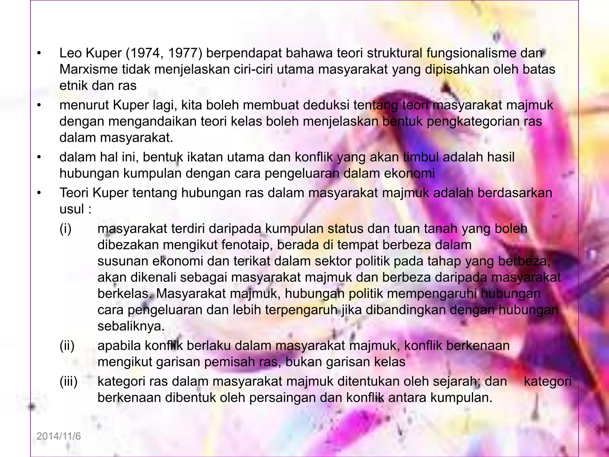 TEORI PERPADUAN, KESEPADUAN DAN INTEGRASI NASIONAL | PPT