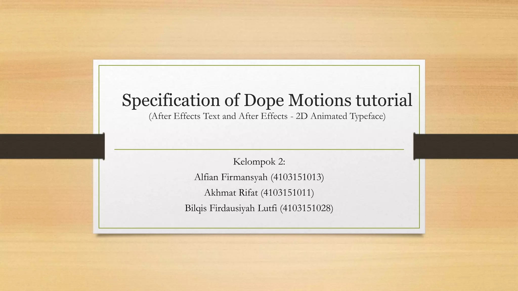 Ppt teori animasi (kel 2) | PPTX