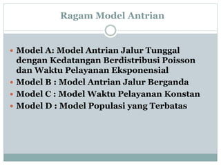 Ppt teori antrian | PPTX