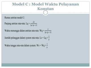 Ppt teori antrian | PPTX