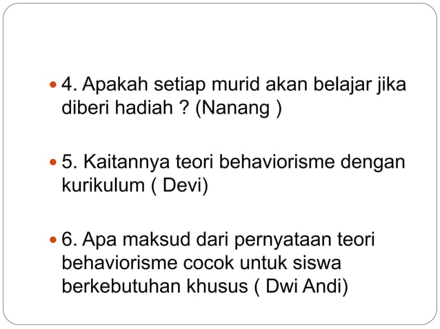 ppt TEORI BEHAVIORISME DALAM PROSES PEMBELAJARAN.ppt